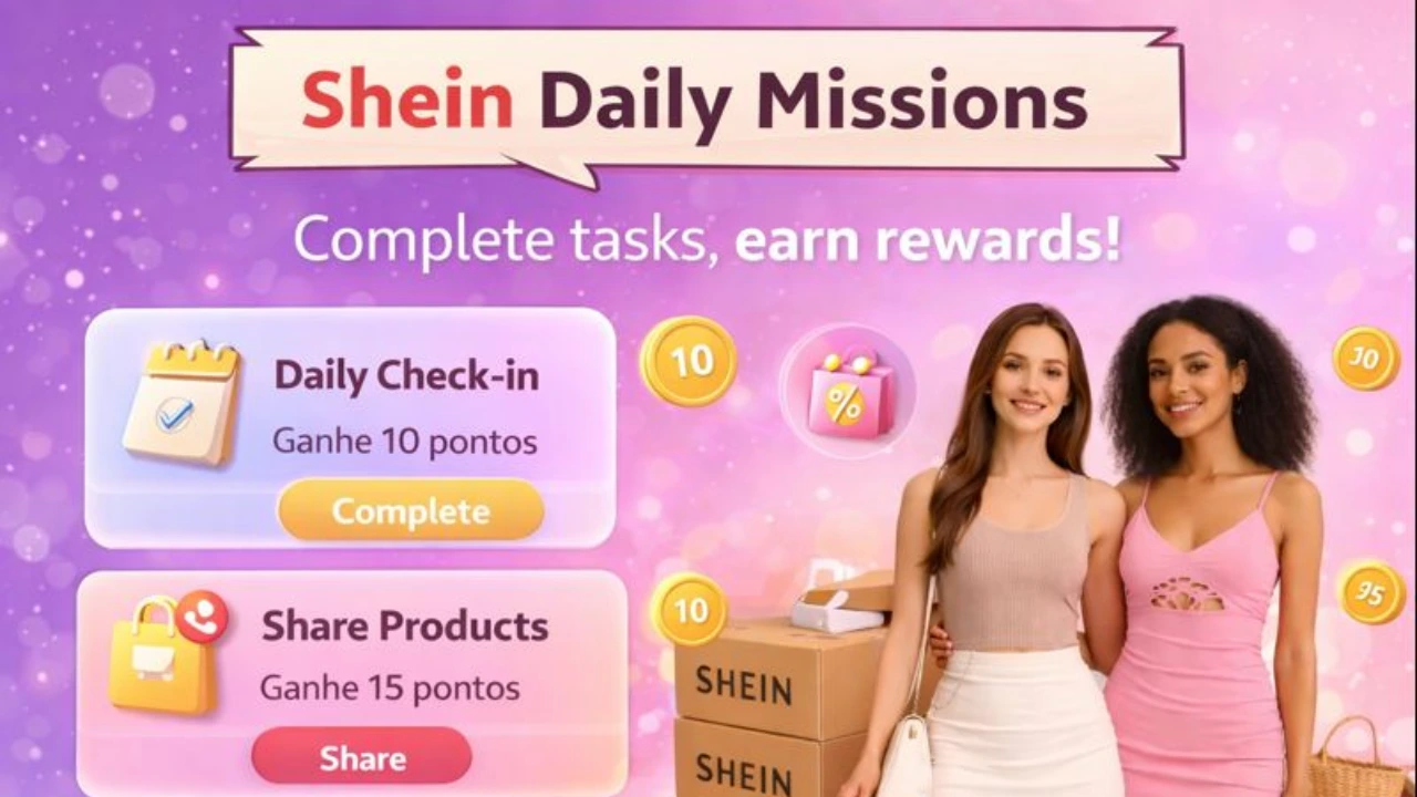 Shein's daily missions: how simple tasks can generate rewards.